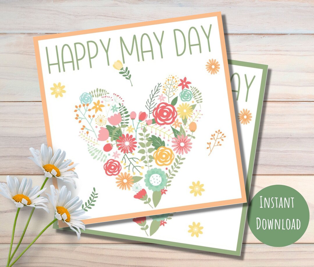 Happy May Day Tag Spring Gift Tag 2 2.5 & - Etsy