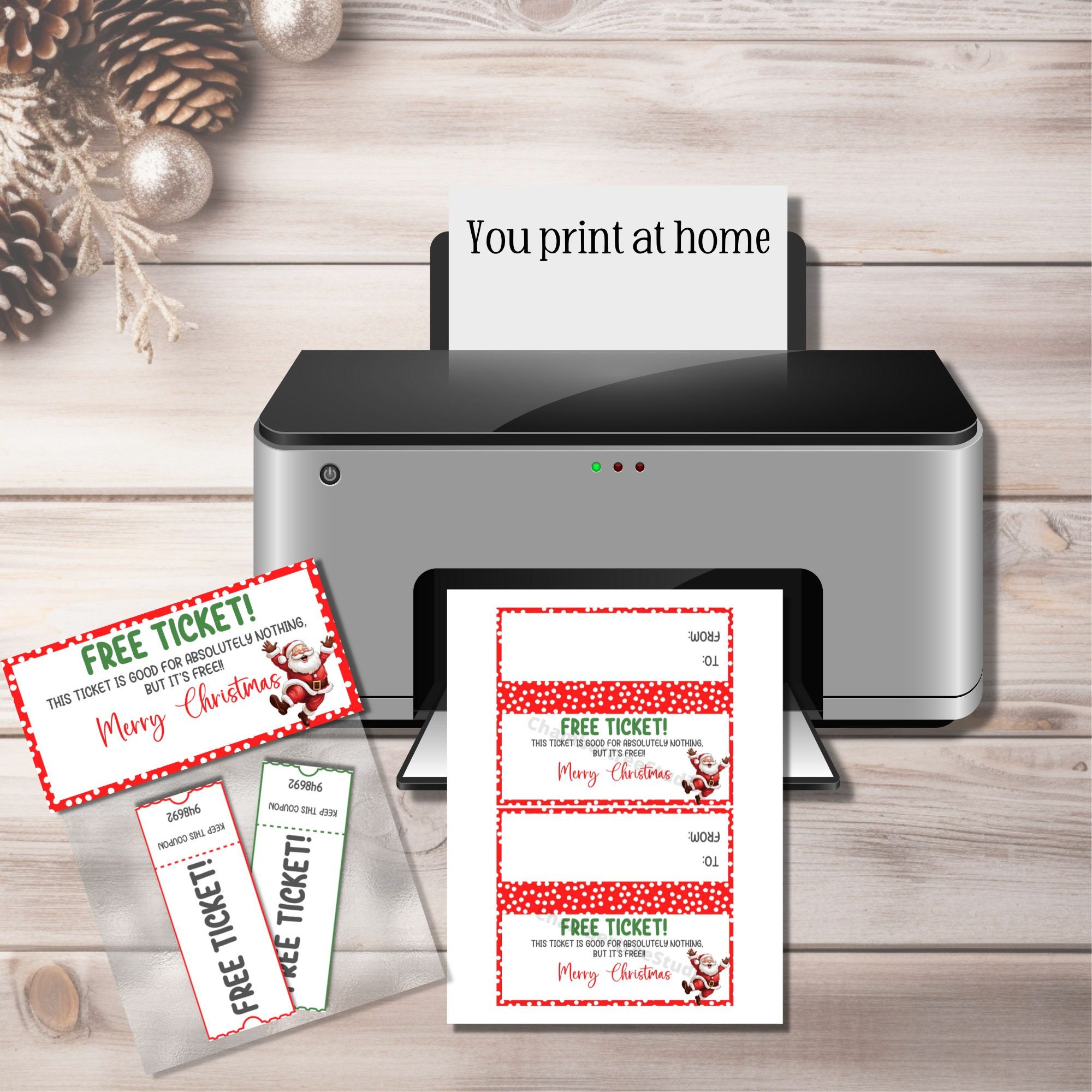 Christmas Joke Gift Tag – Funny Free Ticket Prank – White Elephant ...