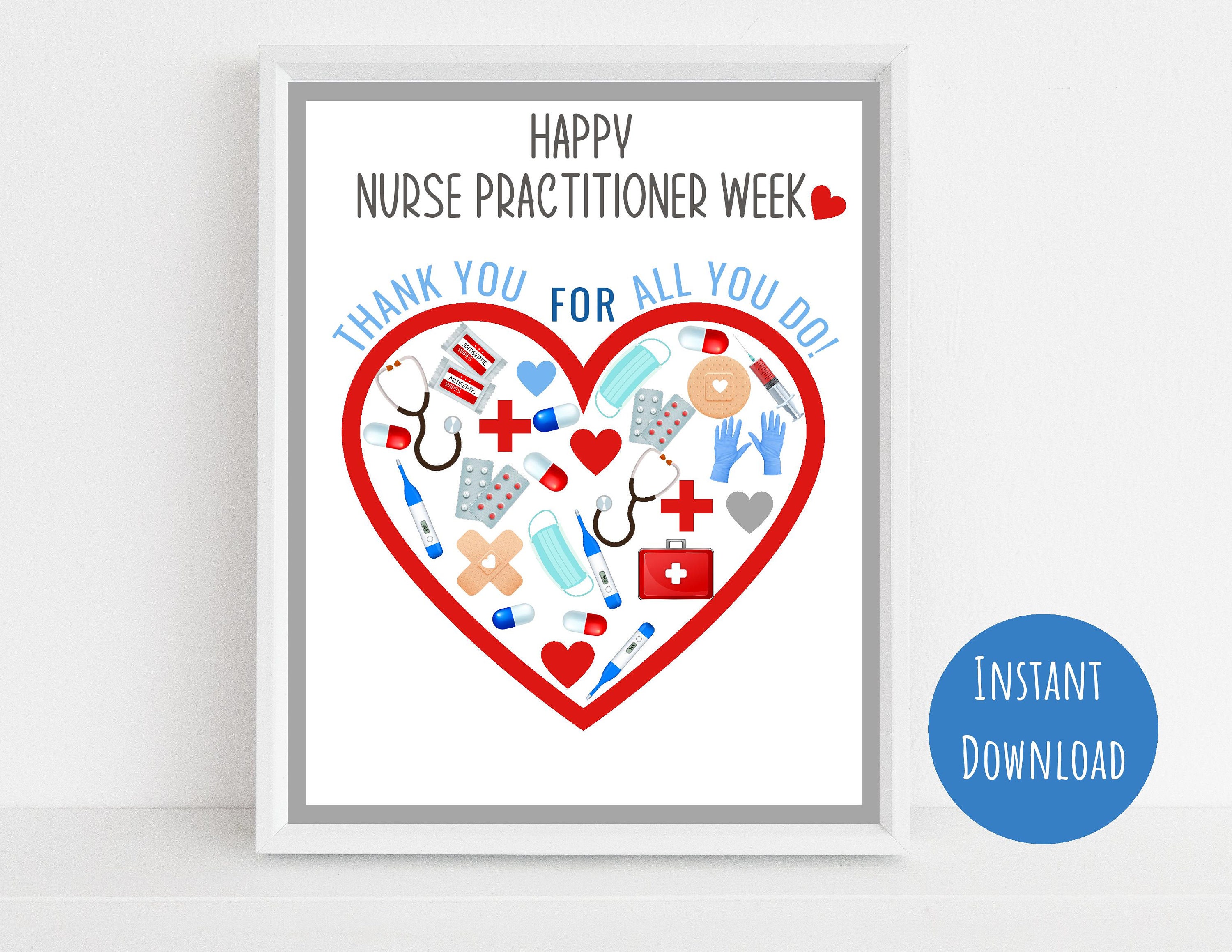 Nurse Practitioner Week Sign, Appreciation Sign for Nursing Practitioner Staff, 8x10 Sign, Thank ...