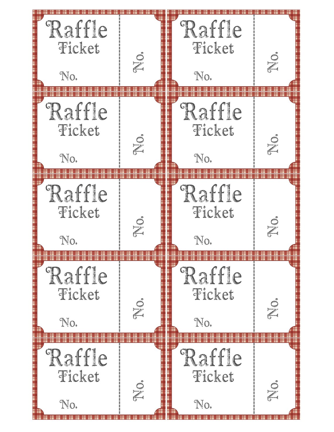 Autumn Fall Raffle Tickets 2.1 X 3.4 Printable - Etsy