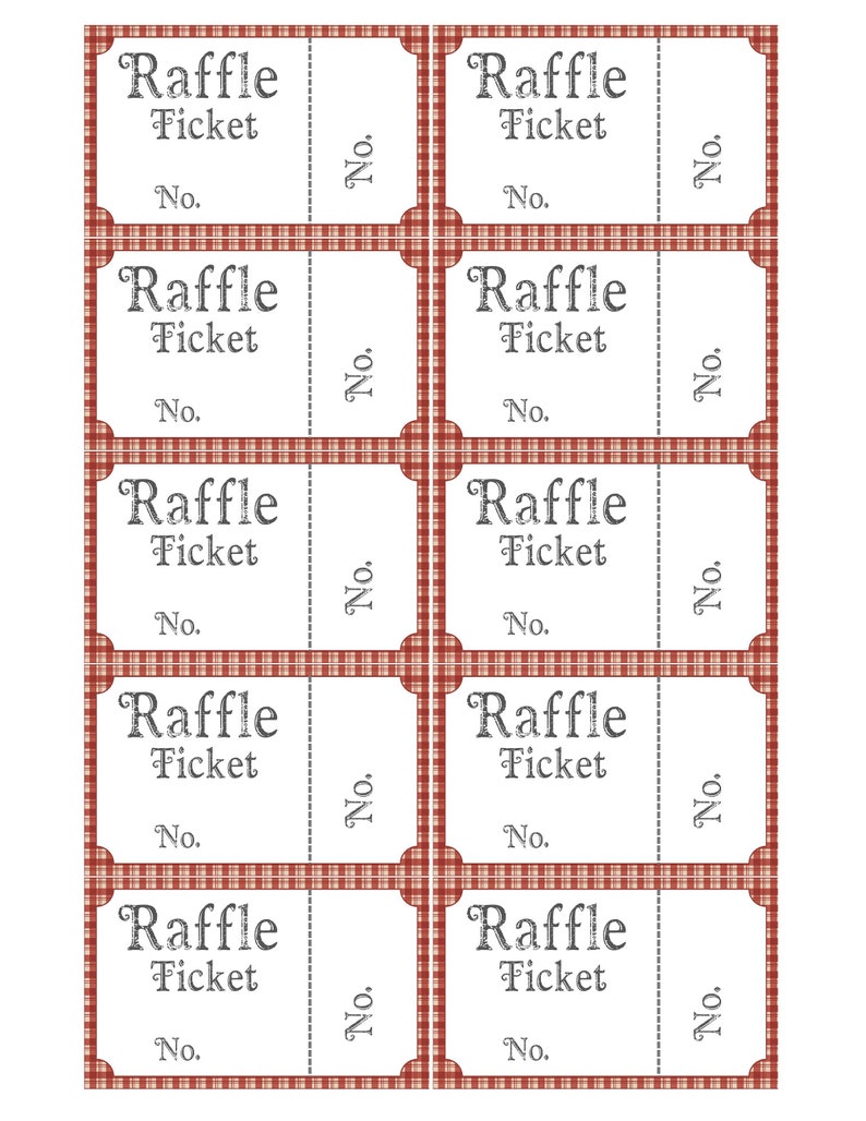 Autumn Fall Raffle Tickets 2.1 X 3.4 Printable - Etsy