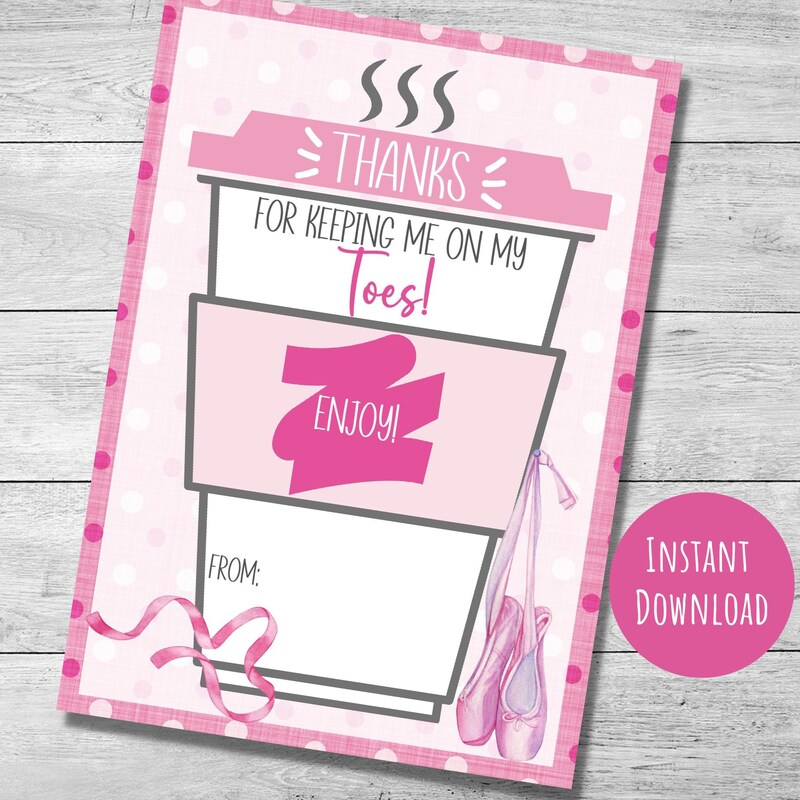 Dance Teacher Card - Etsy