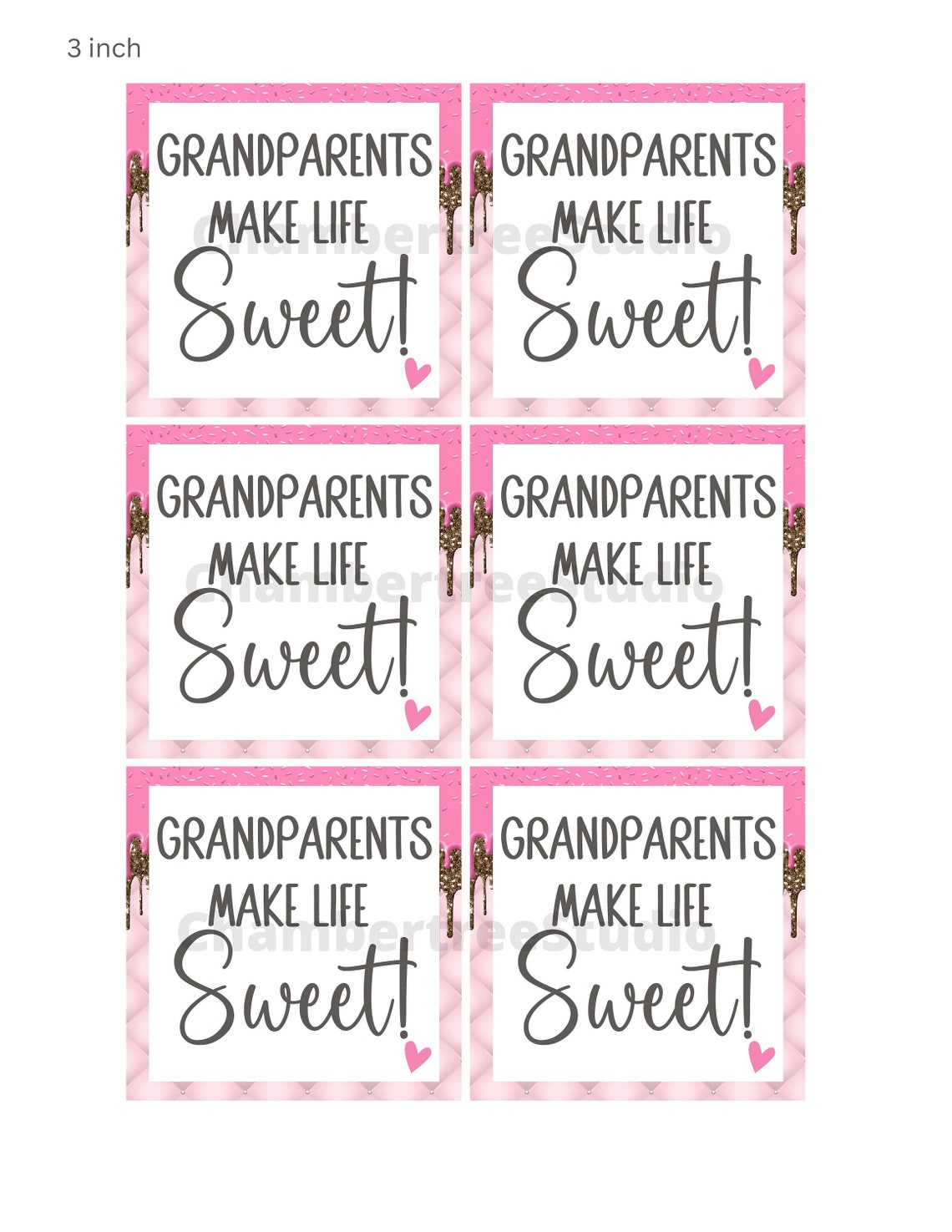 Happy Grandparents Day Gift Tag Appreciation Gift Tag - Etsy