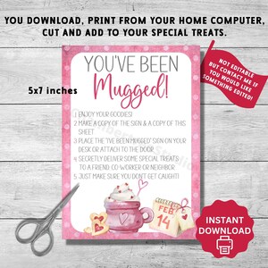 Valentine's Day You've Been Mugged, Office Coworker Game, Valentines ...