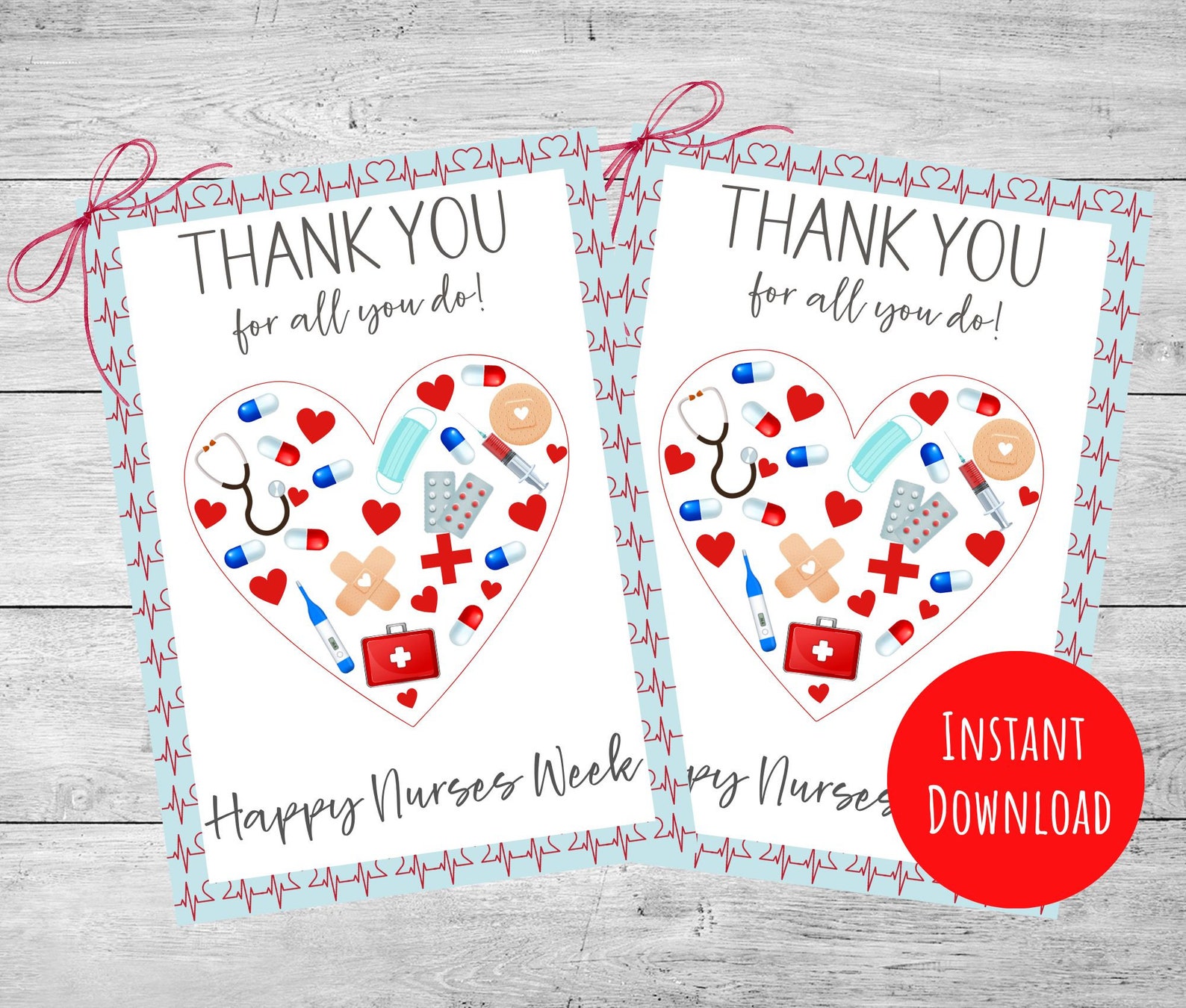 Nurse Week Appreciation Gift Tag, Happy Nurses Week, Appreciation Tags ...