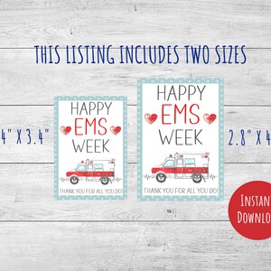 EMS Week Gift Tag, Happy Emergency Medical Services Week, EMT ...
