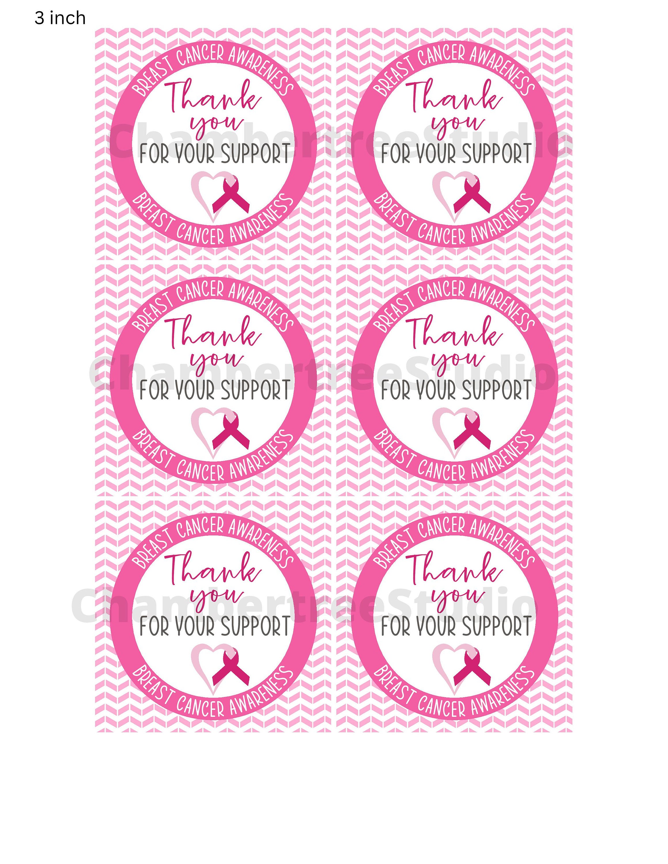 Breast Cancer Awareness Gift Tag, Cancer Survivor, Thank You for Your ...