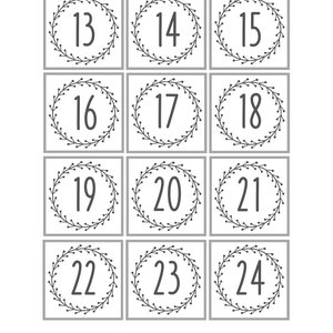 Advent Calendar Numbers, 1.5 & 2, DIY Advent Calendar Kit, Printable ...