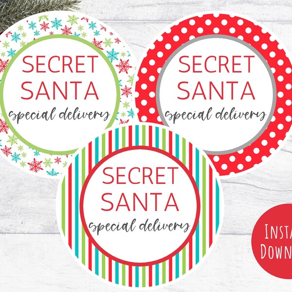 Secret Santa Tags - Etsy