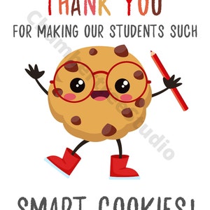 Smart Cookie Teacher Appreciation Sign, Printable School Staff 8x10 ...