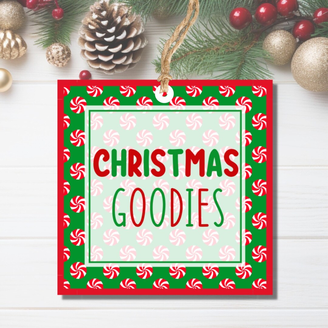 Christmas Sweet Treat Gift Tags Printable Cookie Tags - Etsy
