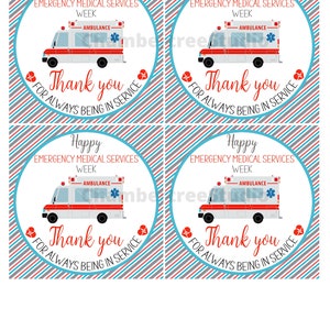 EMS Week Gift Tag, Happy Emergency Medical Services Week, First ...