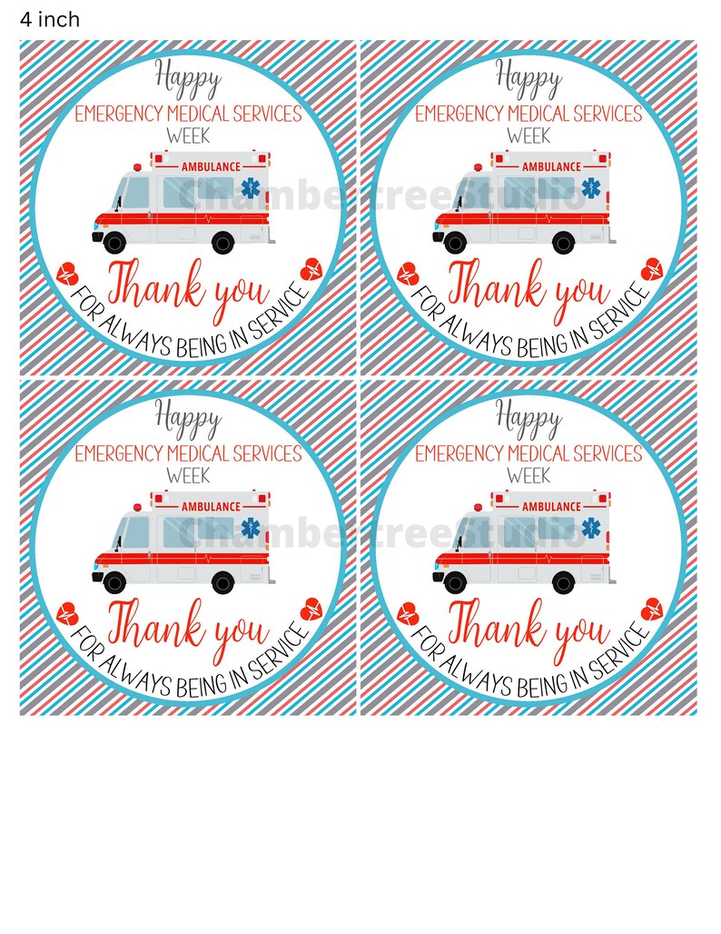 EMS Week Gift Tag Happy Emergency Medical Services Week EMT - Etsy