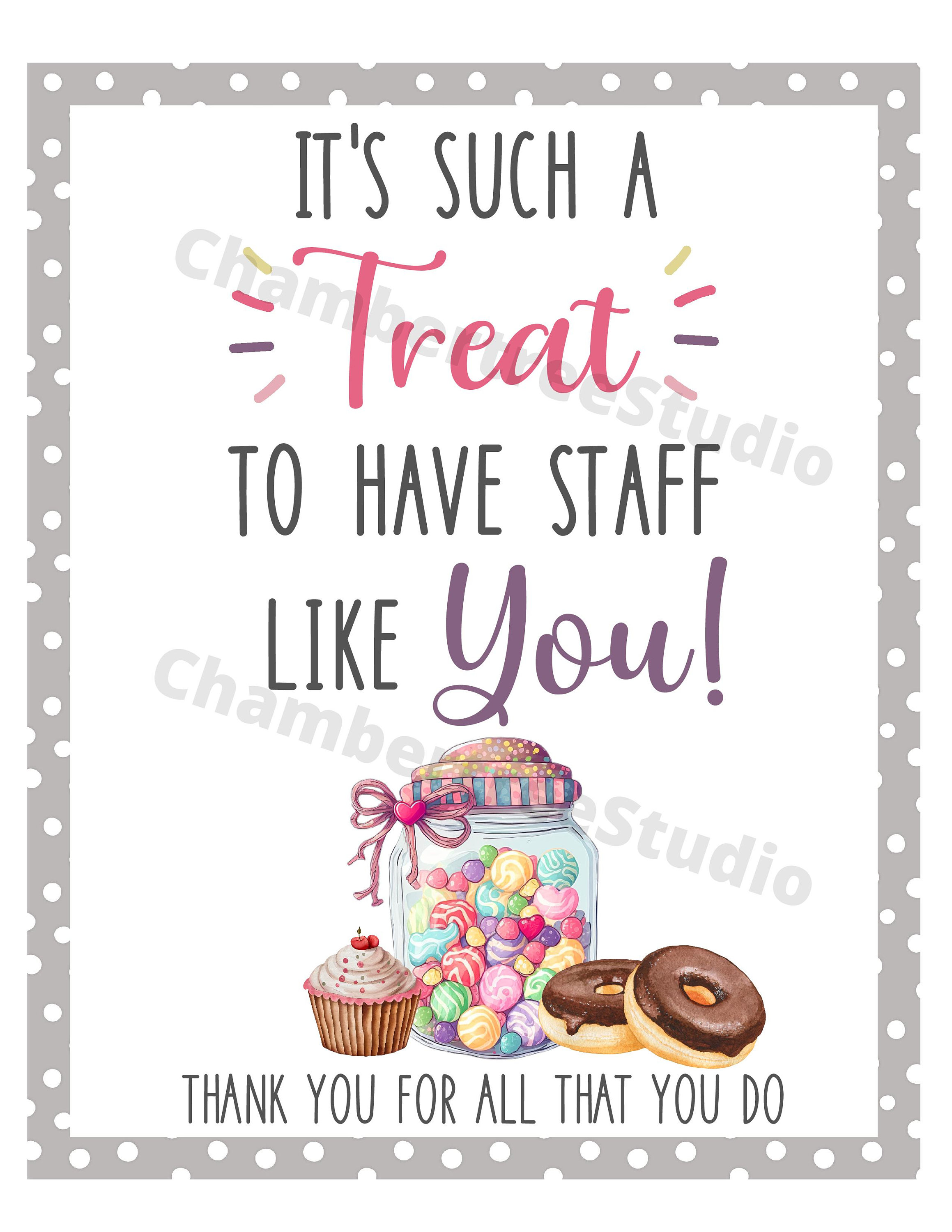 Staff Appreciation Sign Sweet Treat Sign for Teachers Thank - Etsy