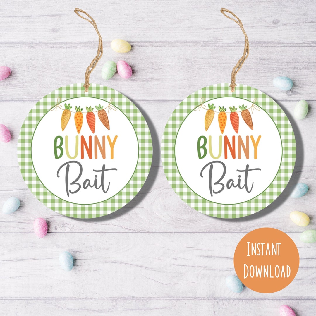Bunny Bait Gift Tag, Easter Basket Filler, Printable Easter Cookie Tags ...