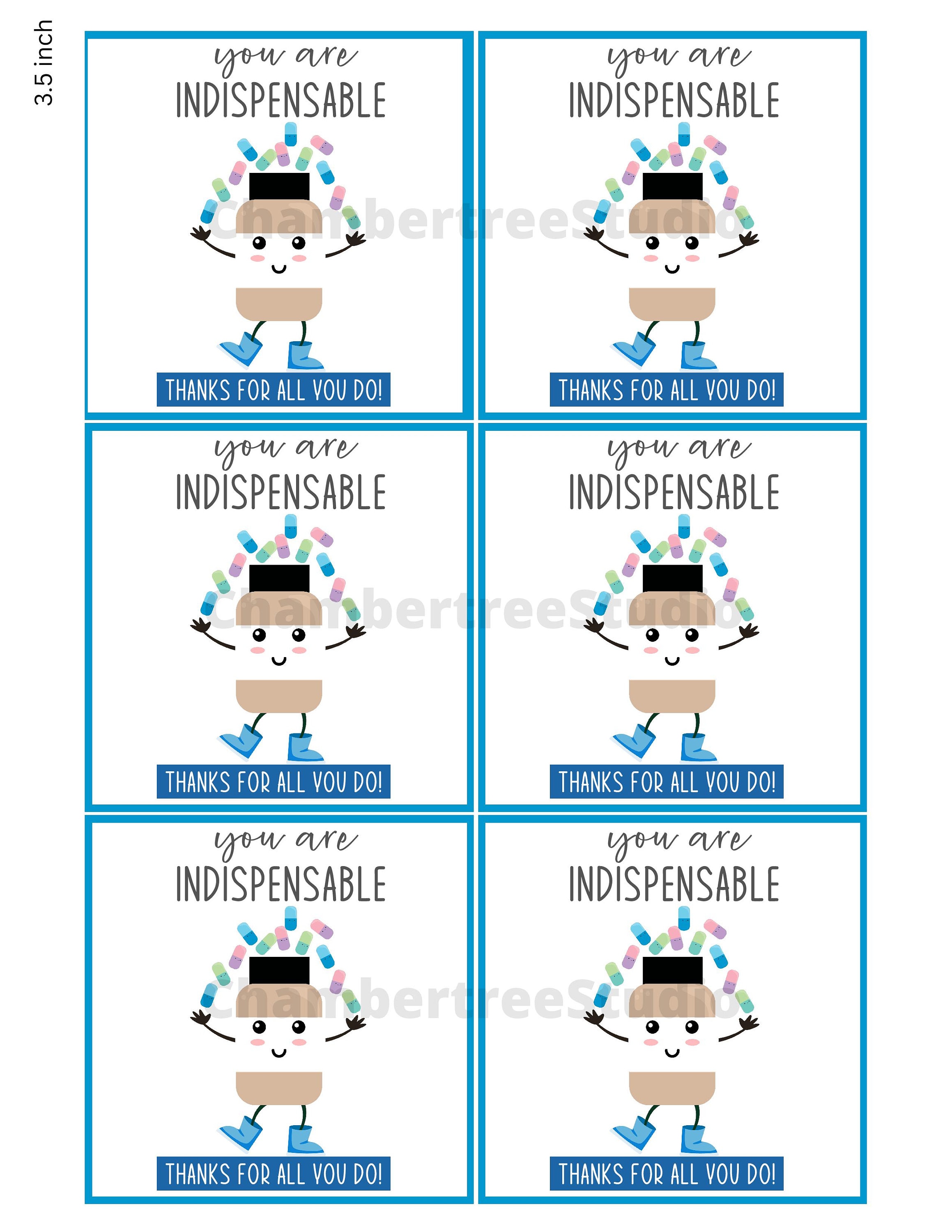 Pharmacy Week Gift Tag, Pharmacist Day, Funny Medical Tags, Thank You ...