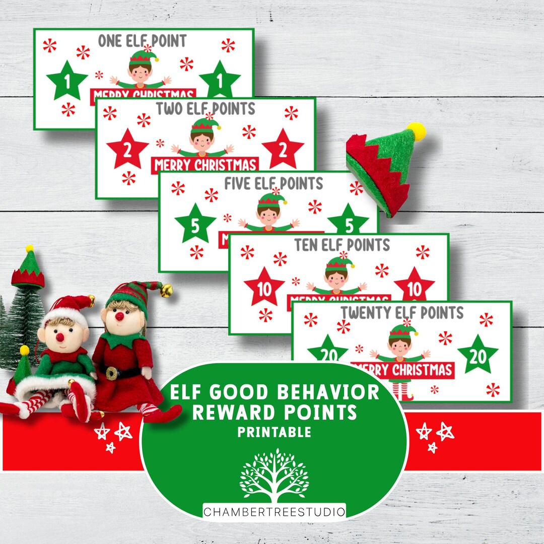 Christmas Elf Reward Tickets for Kids – Printable Behavior Coupons for ...