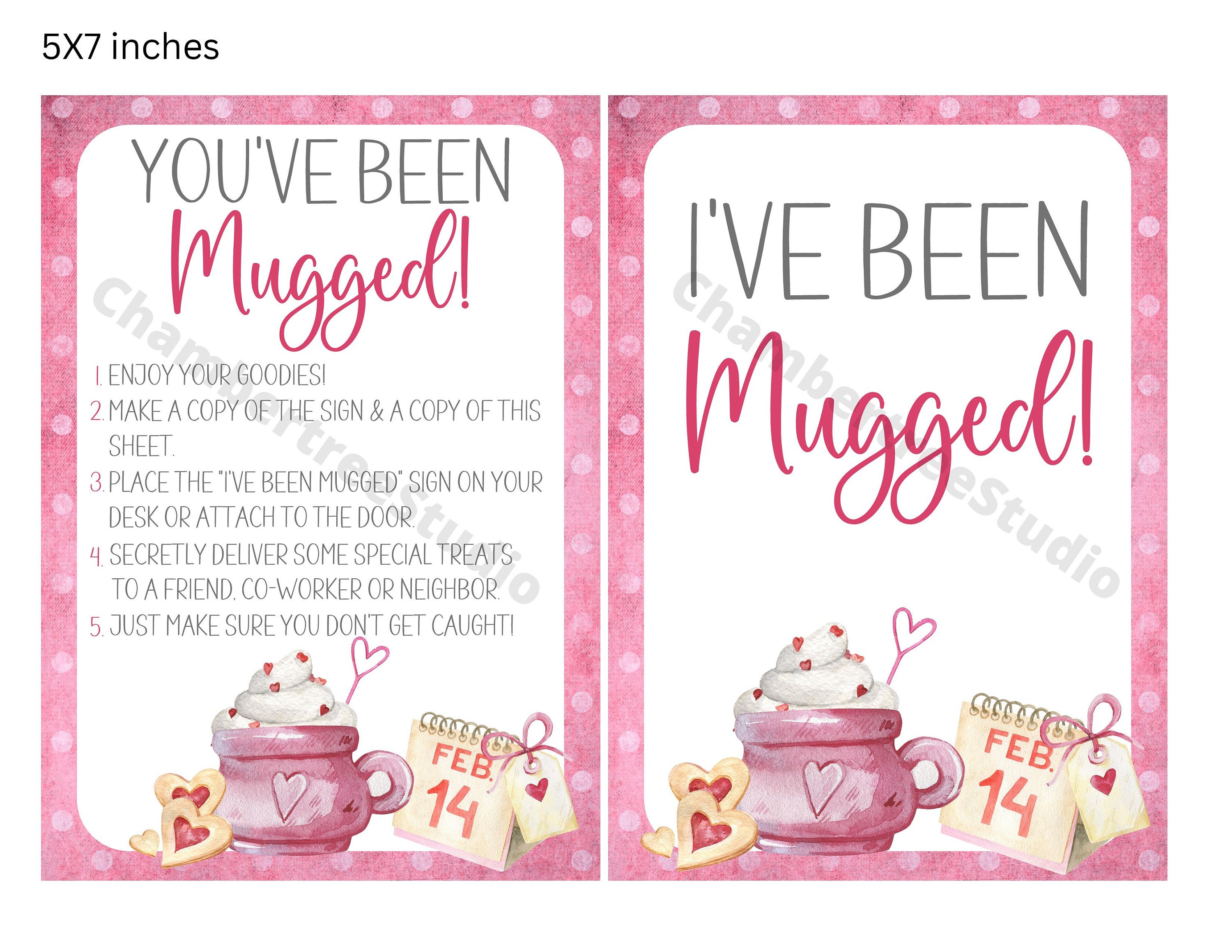 You've Been Mugged, Valentine's Day Printable, Office Coworker Game ...