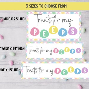 Treats for My Peeps Bag Topper, Display Card, Printable Box Front ...