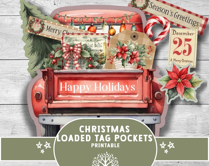 Christmas Dishcloth Wrapper, Printable Gift Label, Belly Band Washcloth ...