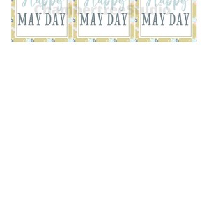 Happy May Day Tag, Spring Gift Tag, 2", 2.5" & 3" Sizes, Printable May ...