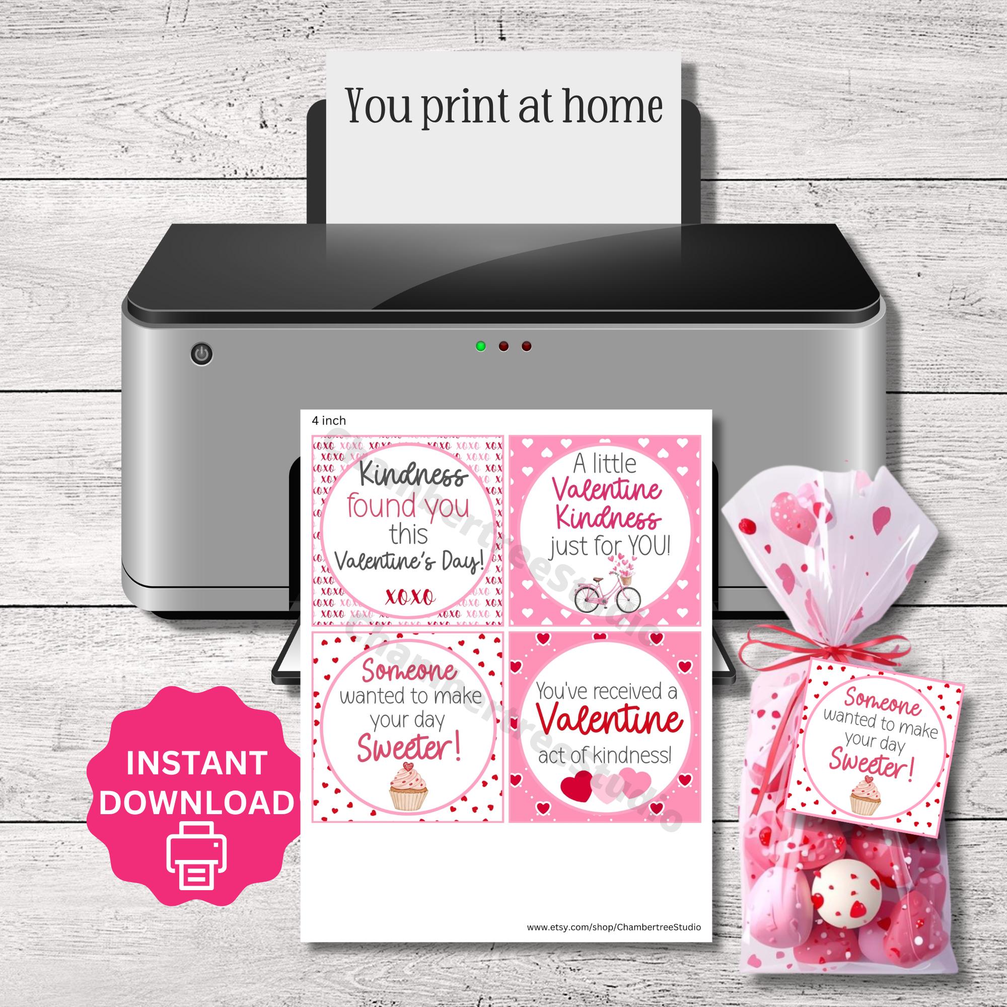 Valentine’s Day Random Acts of Kindness Tags | Spread Love Gift Tags ...