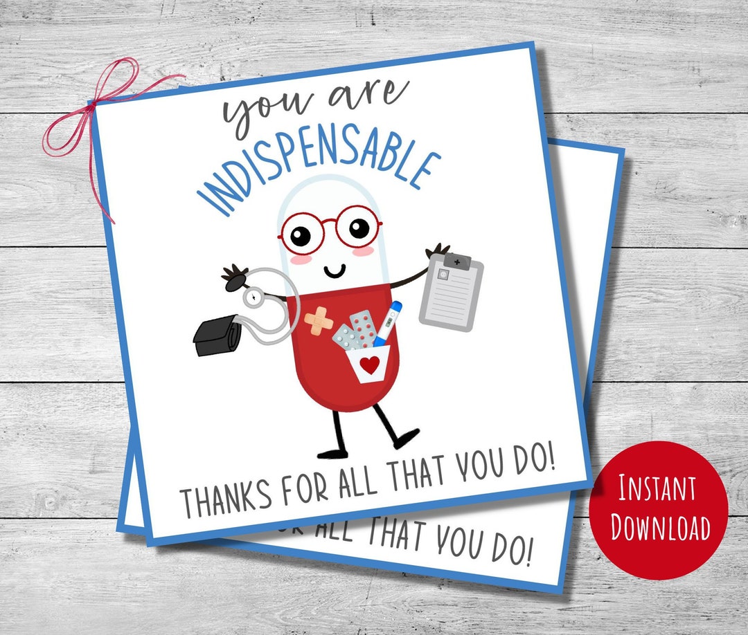 Pharmacy Week Gift Tag, Funny Appreciation Tags for Pharmacists, Gift ...