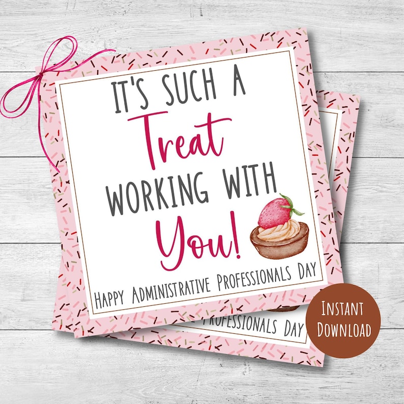 Administrative Professionals Day Gift Tag, Employee Appreciation Gift ...