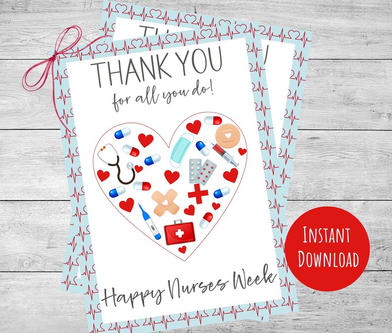 Nurse Week Appreciation Gift Tag, Happy Nurses Week, Appreciation Tags ...