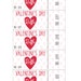 Printable Valentine's Day Raffle Tickets, 2.1 X 5.5, Fundraising Ticket ...