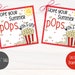 End of School Year Summer Tag, 3 & 4, Popcorn Tag, Printable Cookie ...