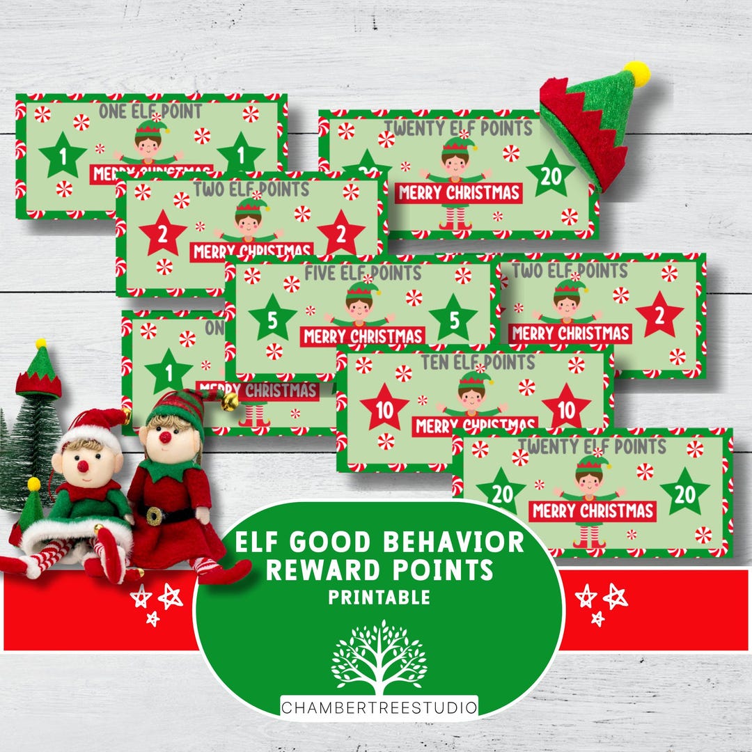 Christmas Elf Reward Tickets, Kids Christmas Coupons, Printable Kids ...