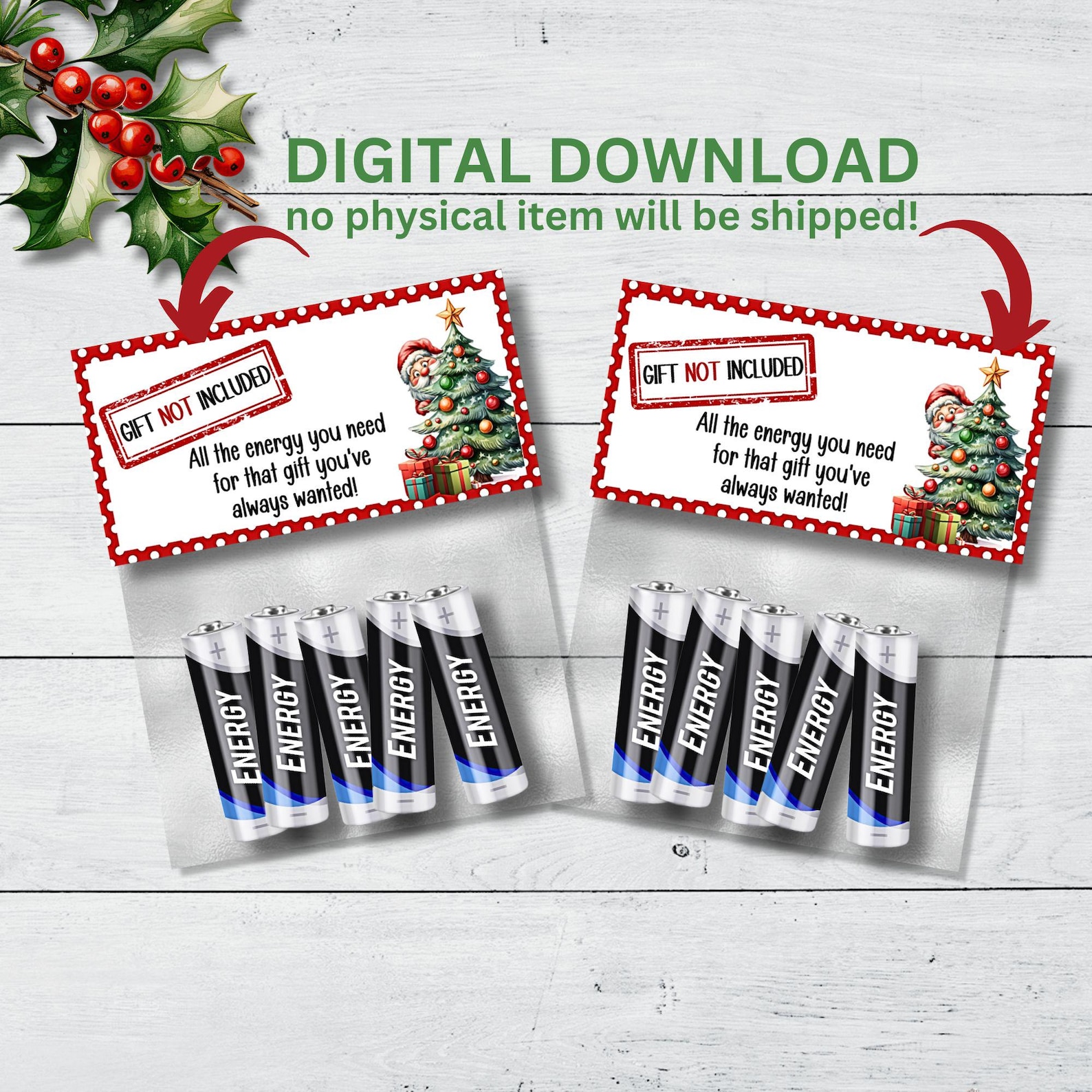 Gift Not Included Gift Tag, White Elephant Gift Tag, Fun Christmas Gag ...