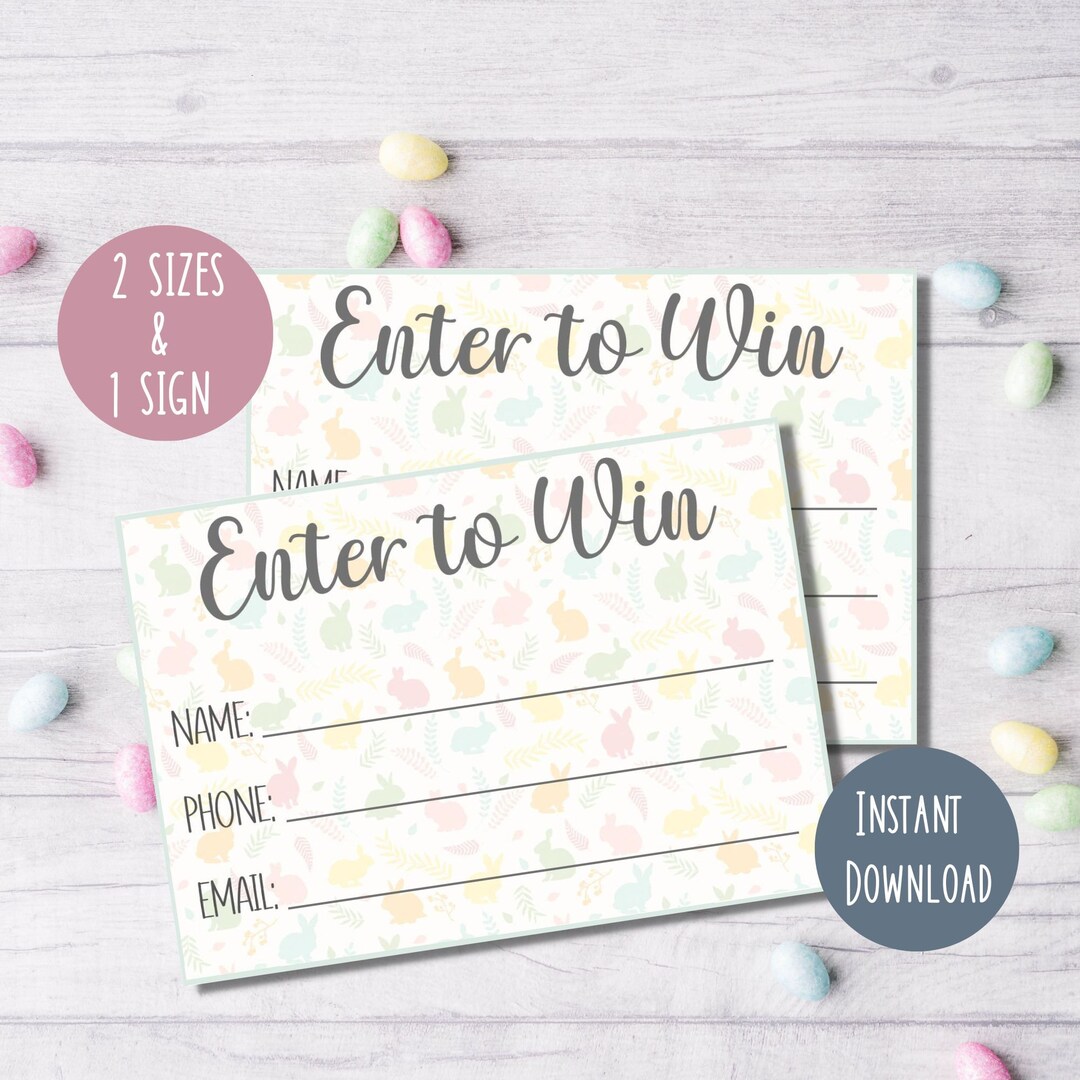 Easter Enter to Win Tickets, School Fundraiser, Easter Egg Hunt Raffle ...