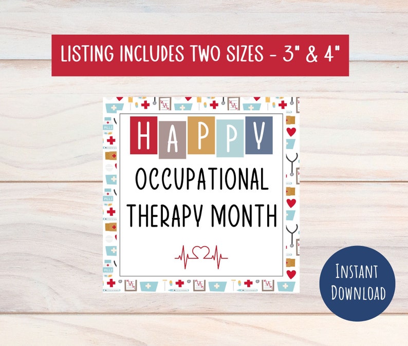 Occupational Therapy Month Gift Tag, Occupational Therapist ...