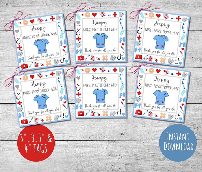 Nurse Practitioner Week Gift Tag Appreciation Tags for - Etsy