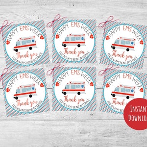 EMS Week Gift Tag, Happy Emergency Medical Services Week, EMT ...