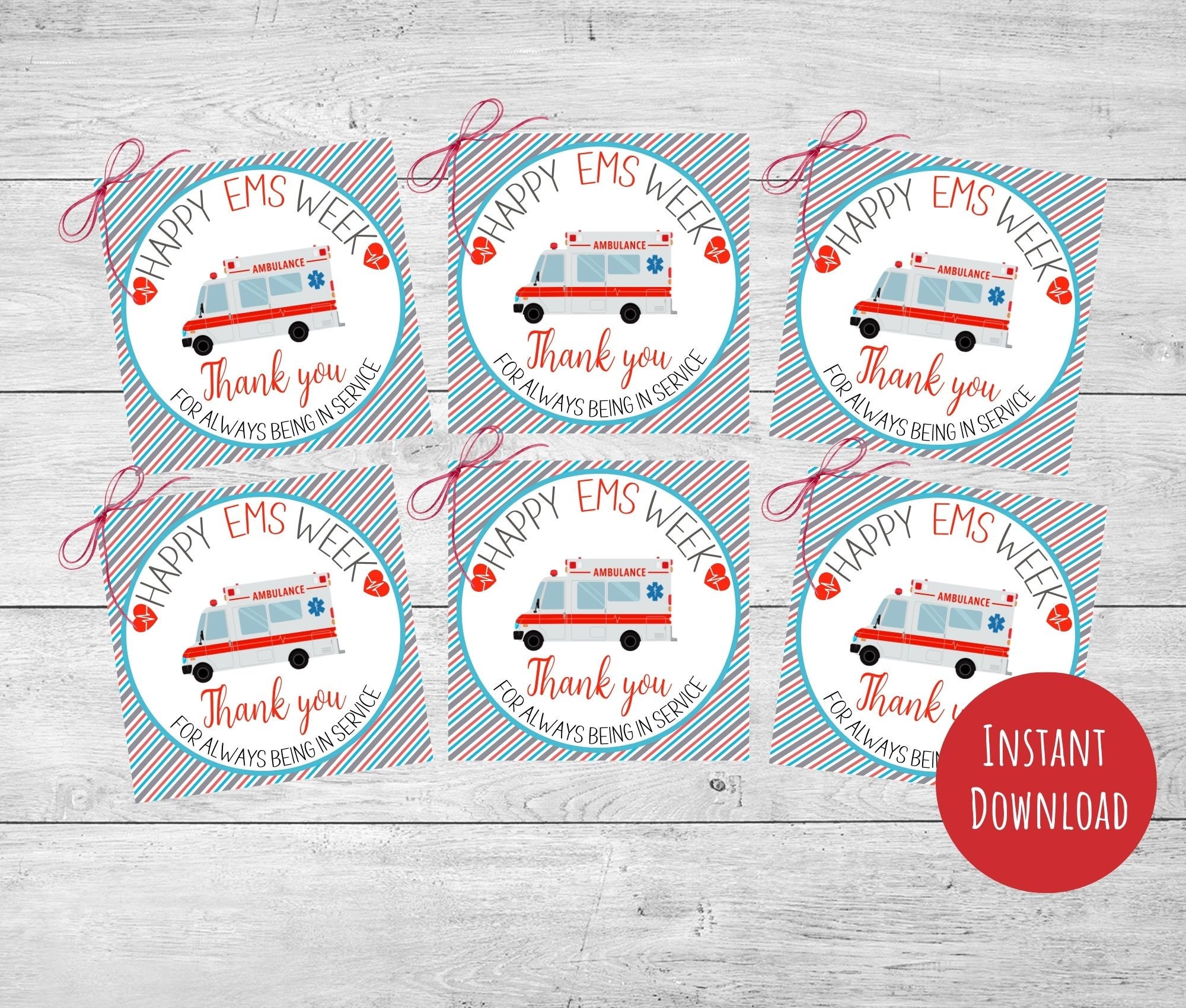 EMS Week Gift Tag Happy Emergency Medical Services Week EMT - Etsy