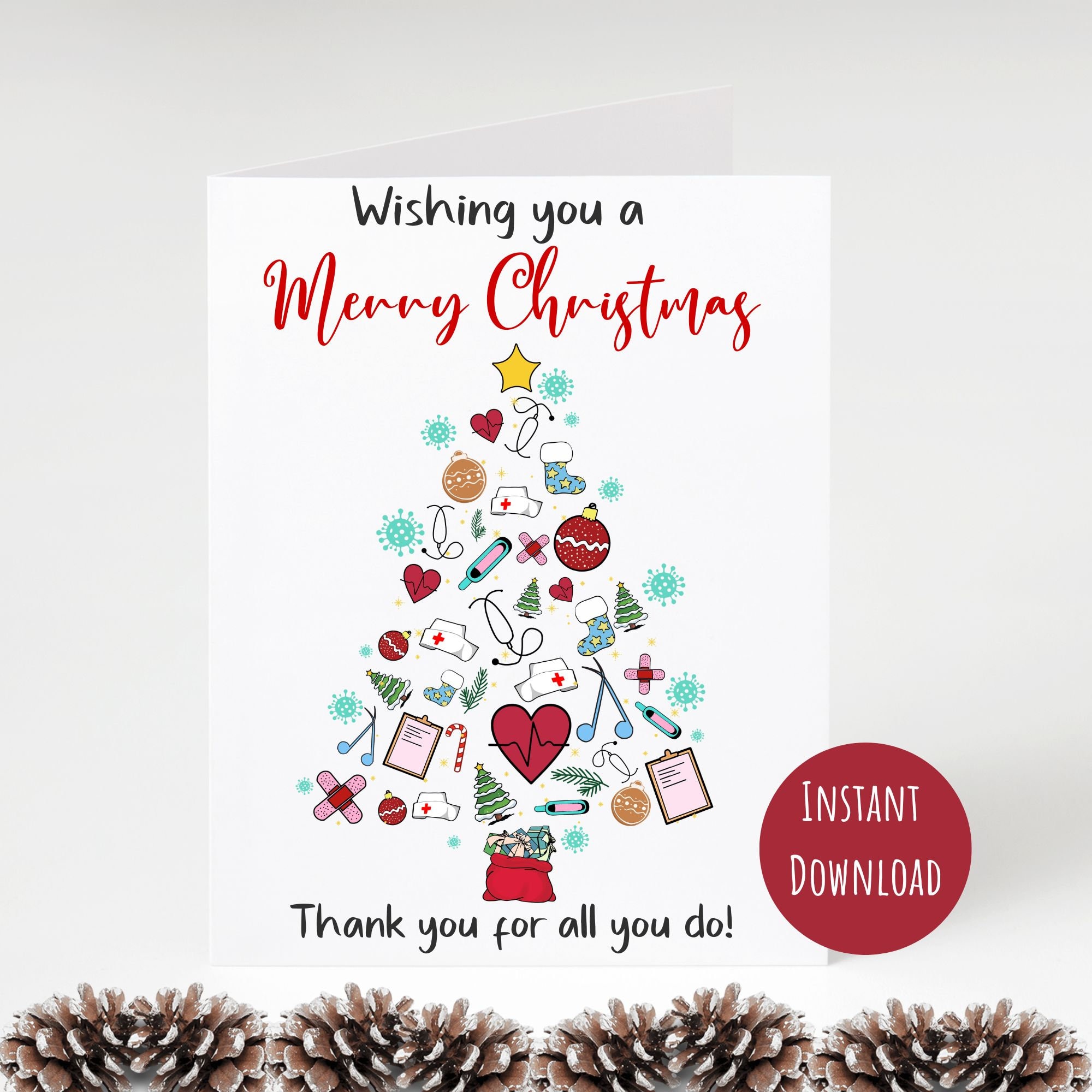 Fun Christmas Medical Card, Happy Holidays for Nurses Doctors, Hospital ...