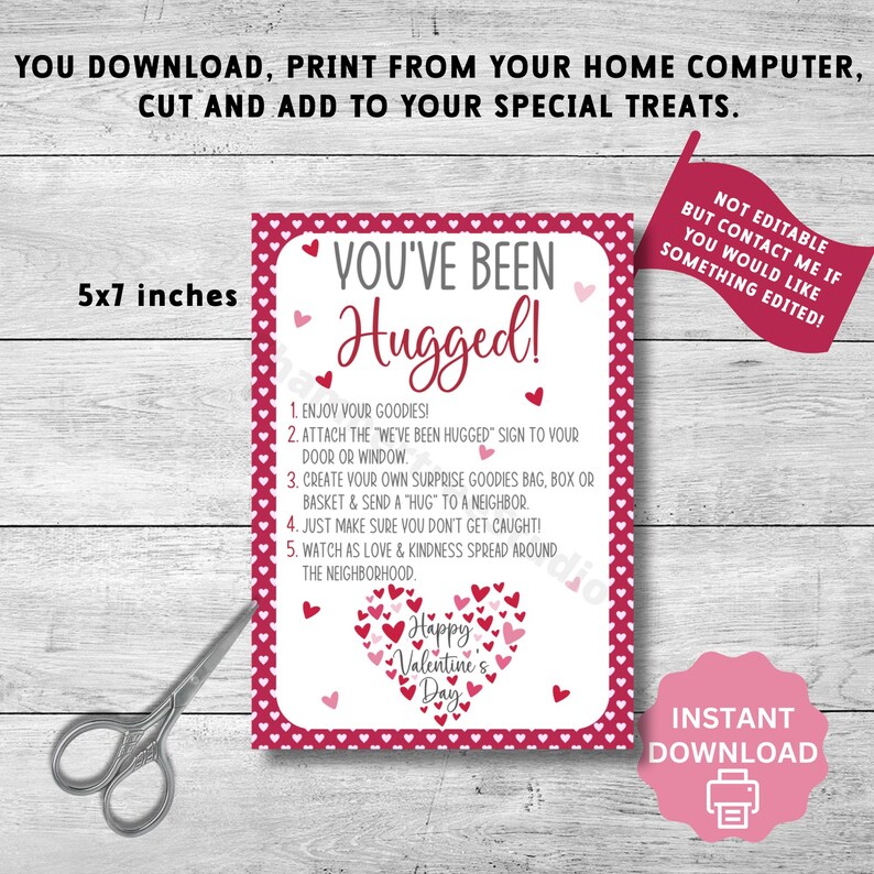 You’ve Been Hugged Valentine’s Game – Neighbor Kindness Edition ...