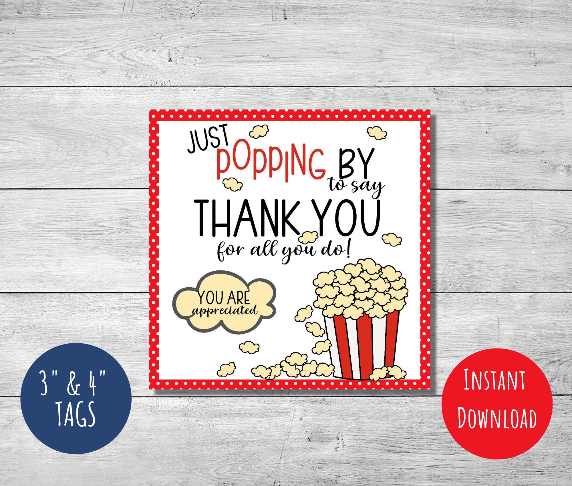 Teacher Appreciation Week Gift Tag, Printable School Teacher and Staff ...