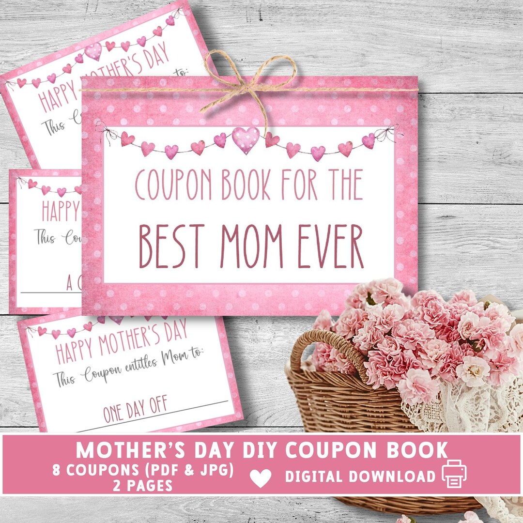 Mother's Day Coupon Book: DIY Gift for Mom (digital Download) - Etsy
