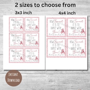 Dance Teacher Gift Tag, Teacher Appreciation Week Gift Card, Ballet ...