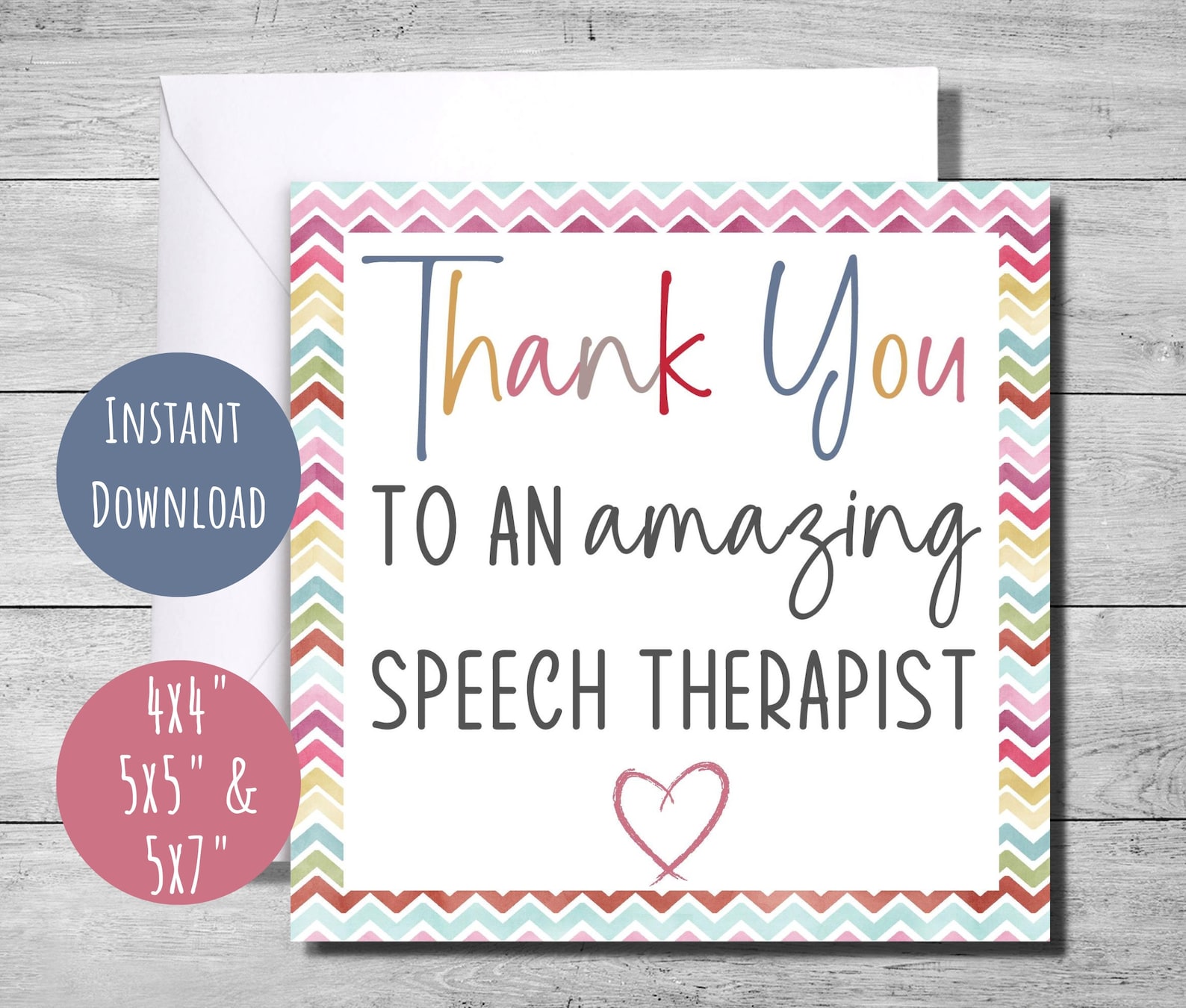 Speech Therapist Thank You Card, Printable Appreciation Card for Speech ...
