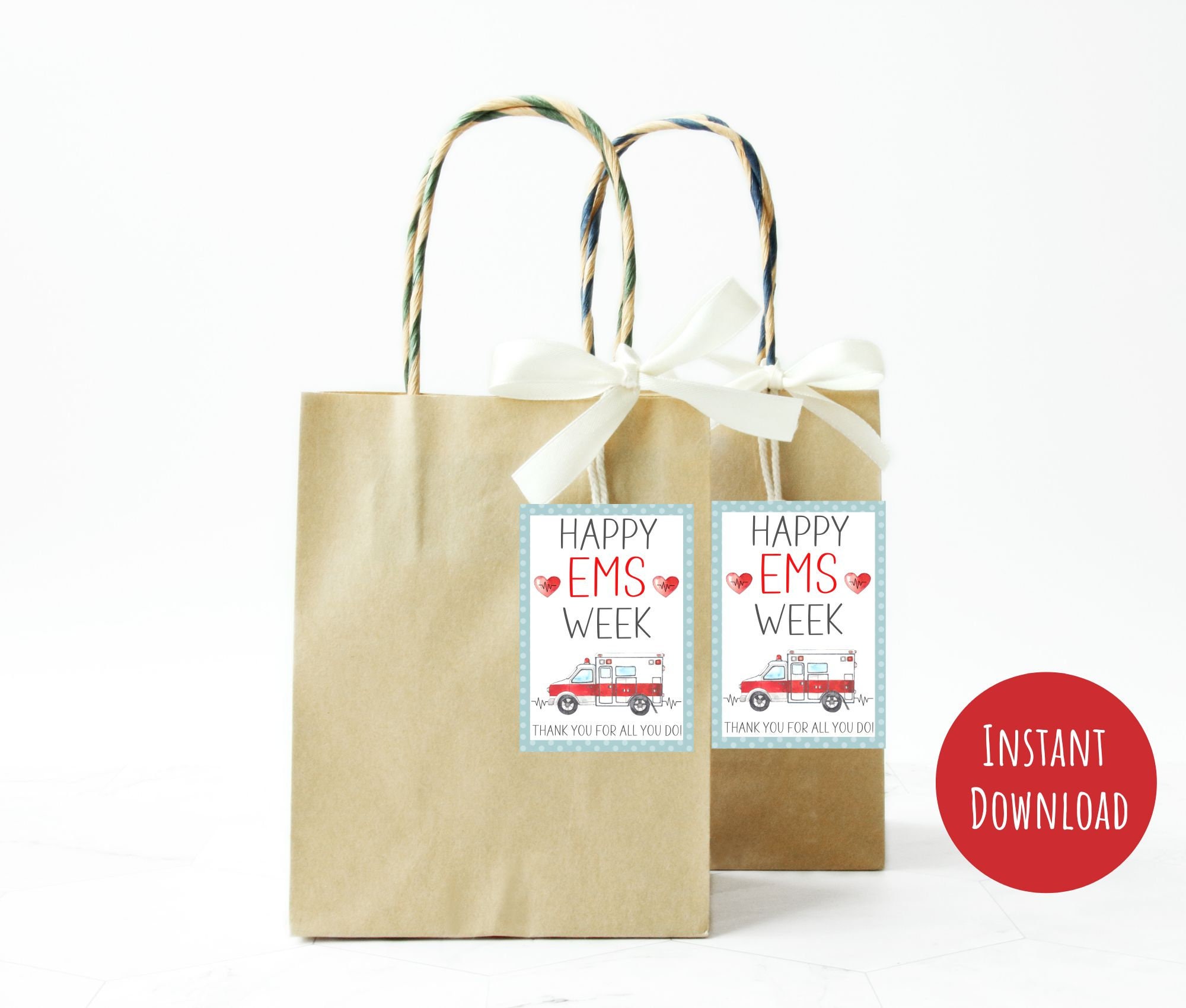 EMS Week Gift Tag, Happy Emergency Medical Services Week, EMT ...