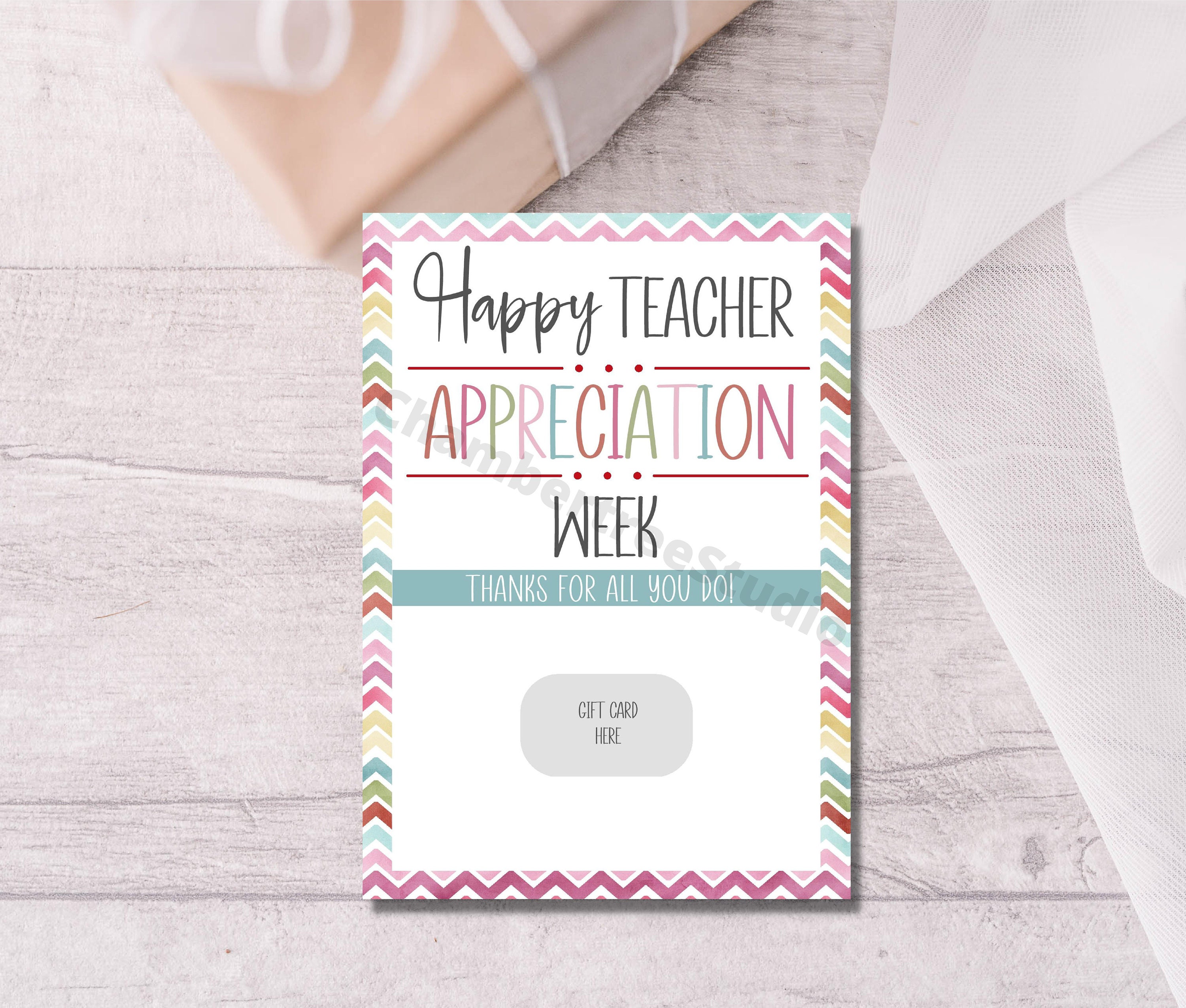 Teacher Appreciation Week Gift Card Holder, Thank You Gift for Teacher ...