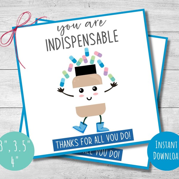 Nurses Week Appreciation Gift Tag, Thank You for All You Do, School ...