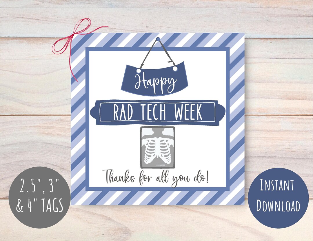 Rad Tech Week Gift Tag Radiology Technician Appreciation - Etsy