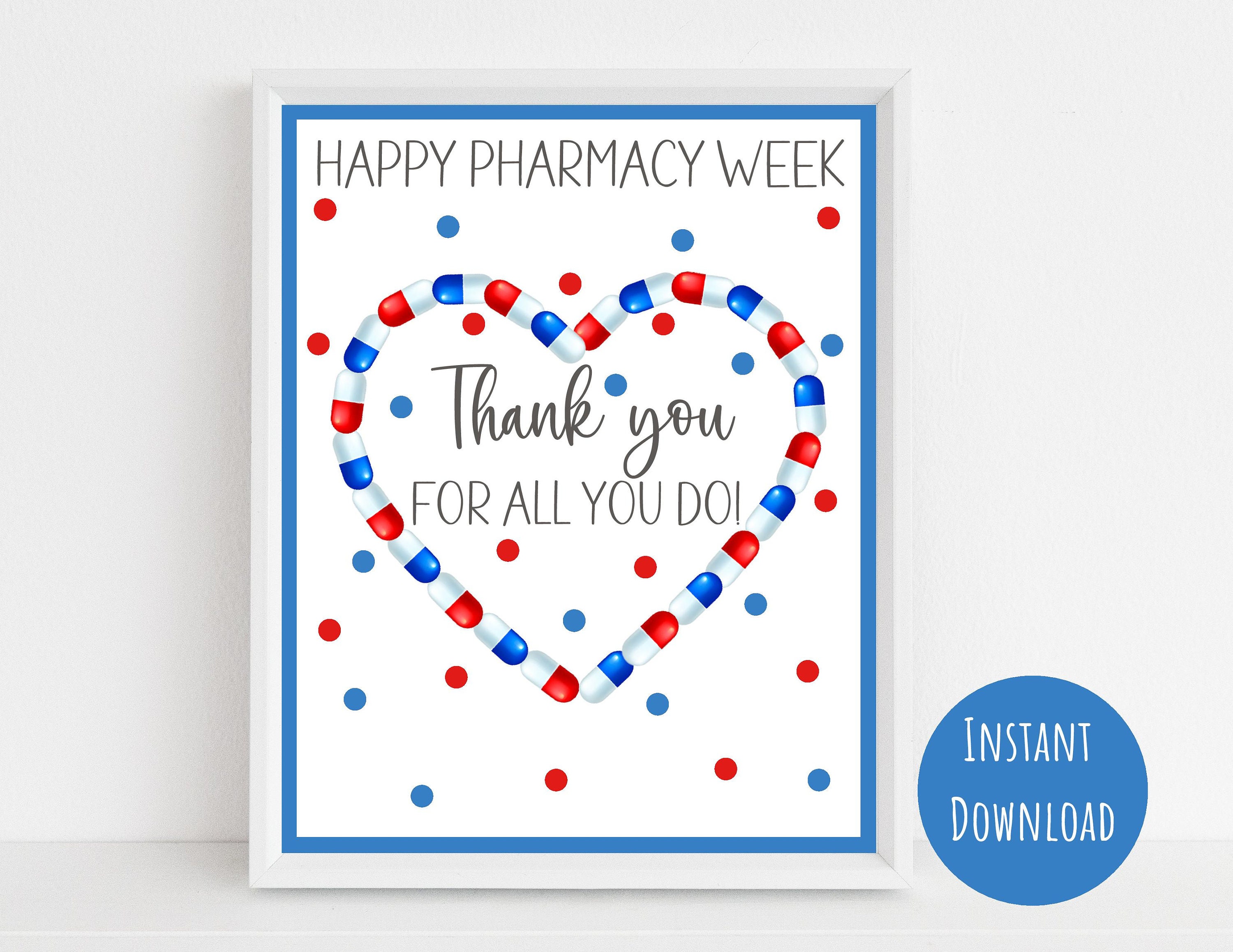 Pharmacy Week Sign, Printable Appreciation Sign for Pharmacists ...