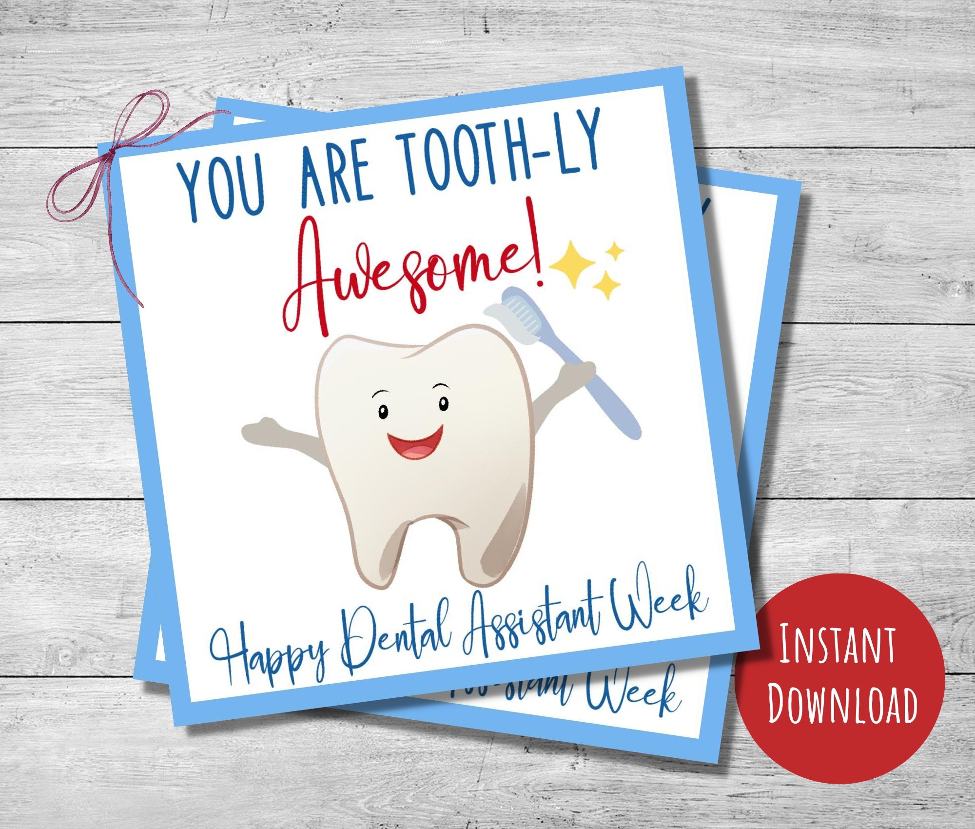 Dental Assistant Week Appreciation Gift Tag, 3.5 & 4 Tags, Gift for ... Dental Assistant Week Appreciation Gift Tag, 3.5 & 4 Tags, Gift for ...
